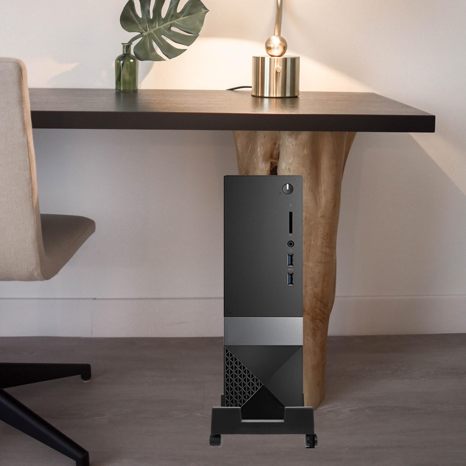 GOOHOCHY Adjustable Movable Computer Tower Stand Bracket Black Laptop ...