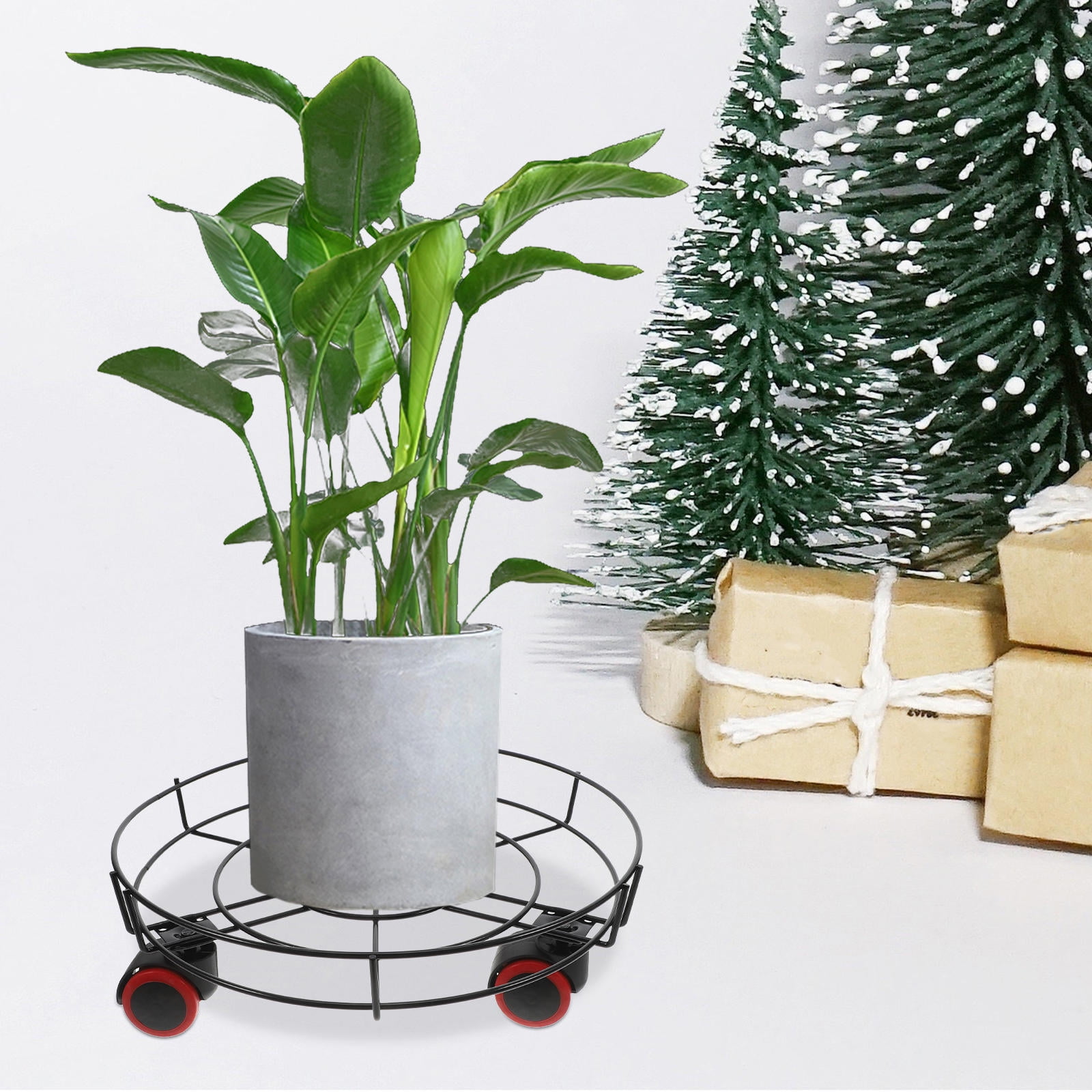 GOOHOCHY Movable Plant Pot Holder Movable Planter Stand With Wheels ...