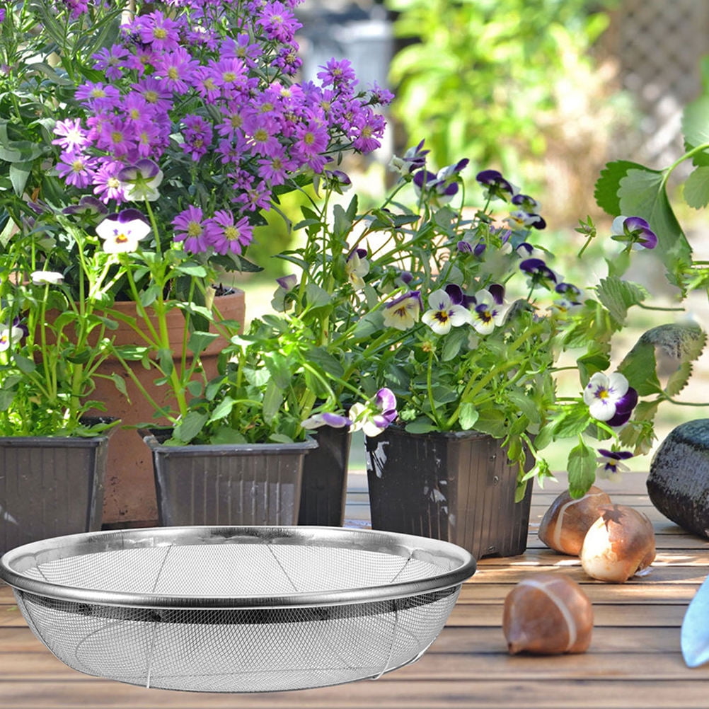 GOOHOCHY Multi-use Soil Sieve Garden Soil Mesh Sieve Sifting Pan Garden ...