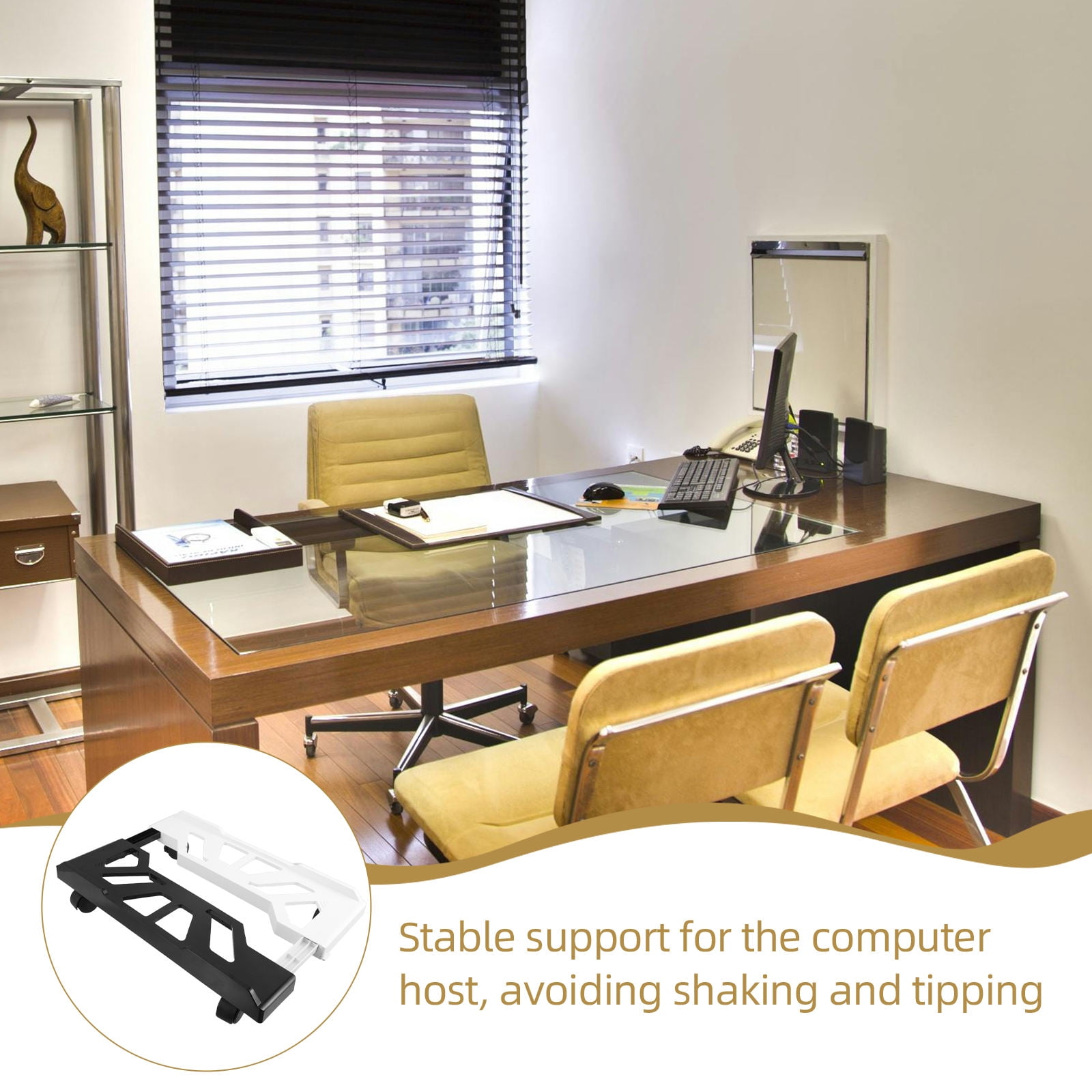 GETAJGHSD Portable Computer Tower Stand with Rolling Casters Adjustable ...