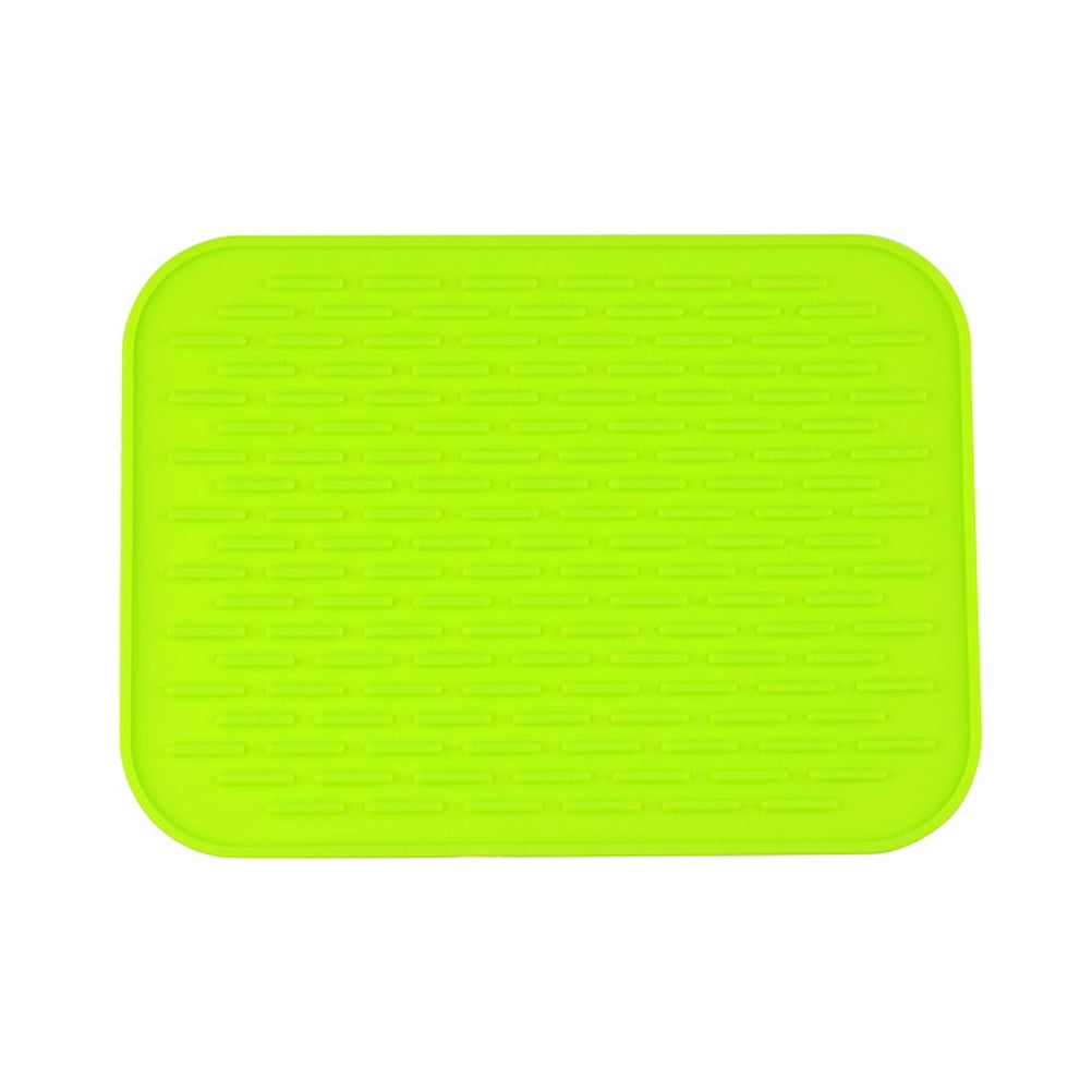 GOOHOCHY NonToxic Green Silicone Mat for Kitchen Use Flexible Heat ...