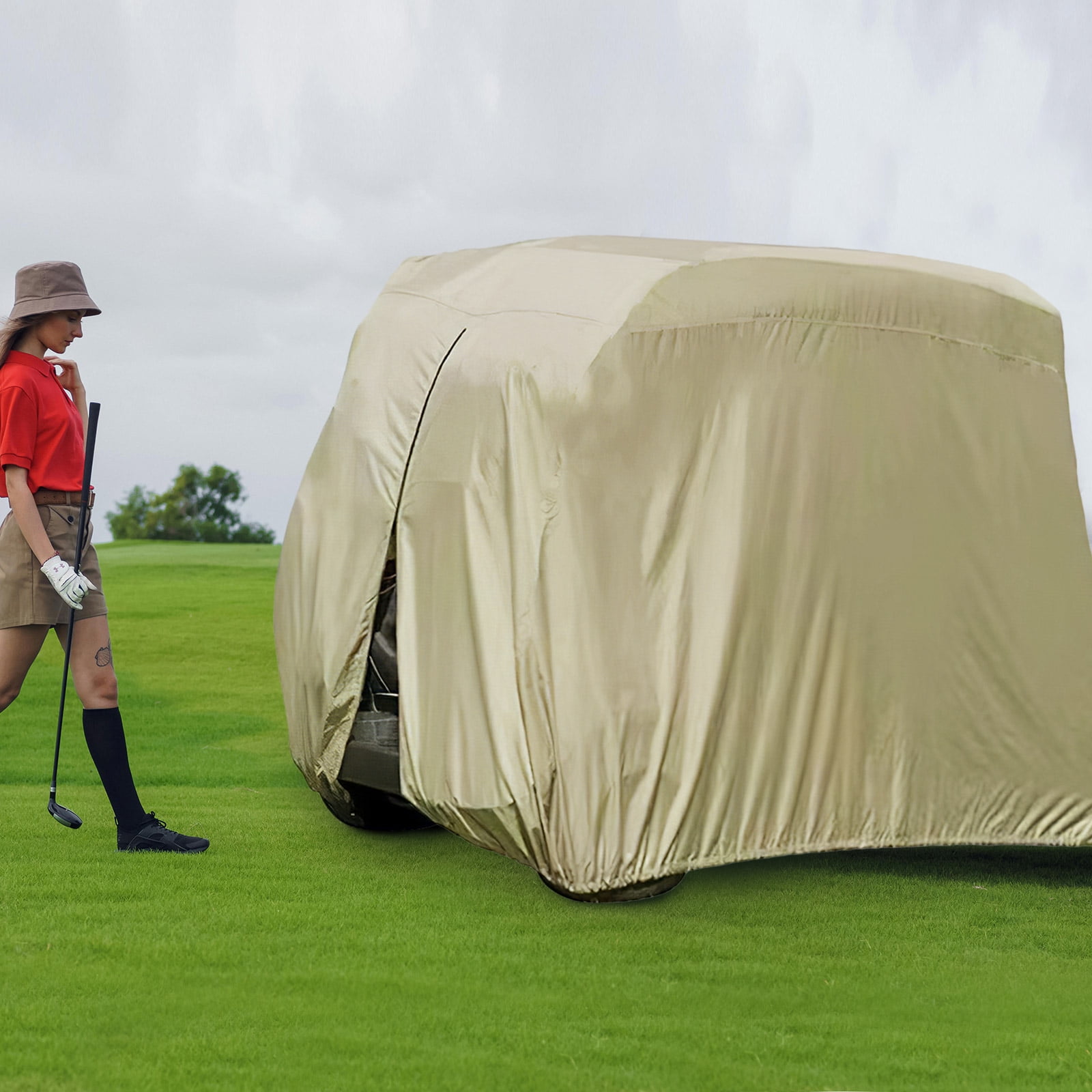 GOOHOCHY Nylon Golf Cart Covers Golf Cart Storage Covers Heavy Duty ...