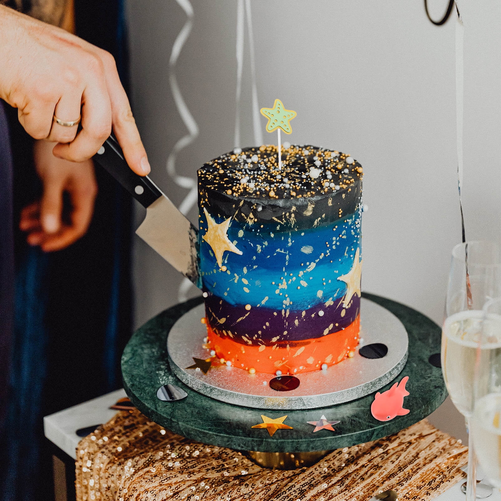GOOHOCHY Ocean Theme Cake Toppers Exquisite Marine Decorations for ...