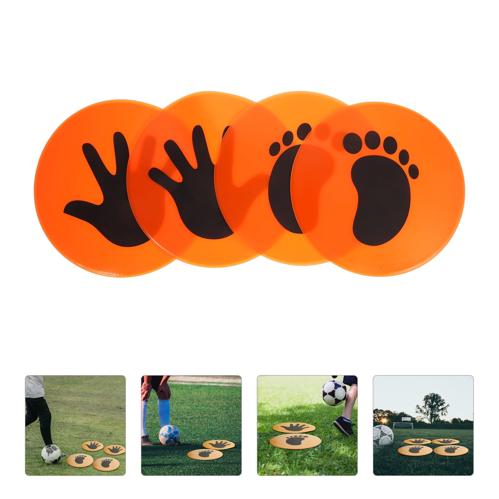 GOOHOCHY Orange Soccer Training Discs for Football Use Lightweight ...