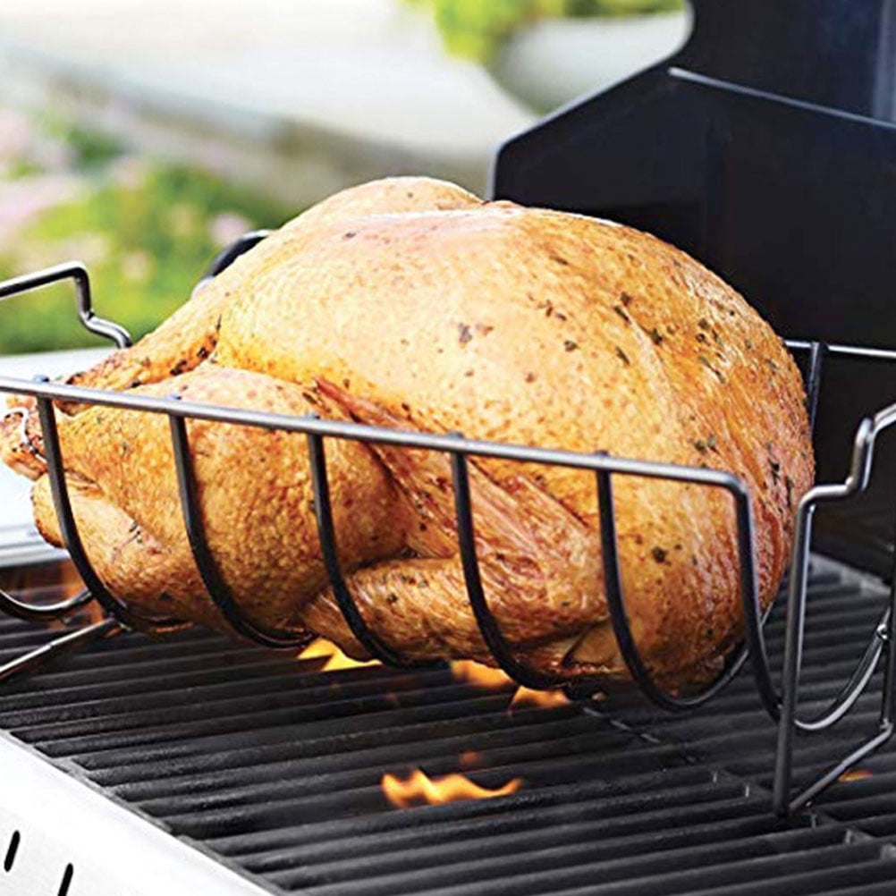 GOOHOCHY Outdoor Barbecue Rack Made of Iron for BBQ in Black Color ...