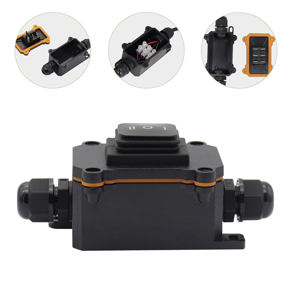 GOOHOCHY Outdoor Waterproof Rocker Switch Electrical Junction Box 12 ...
