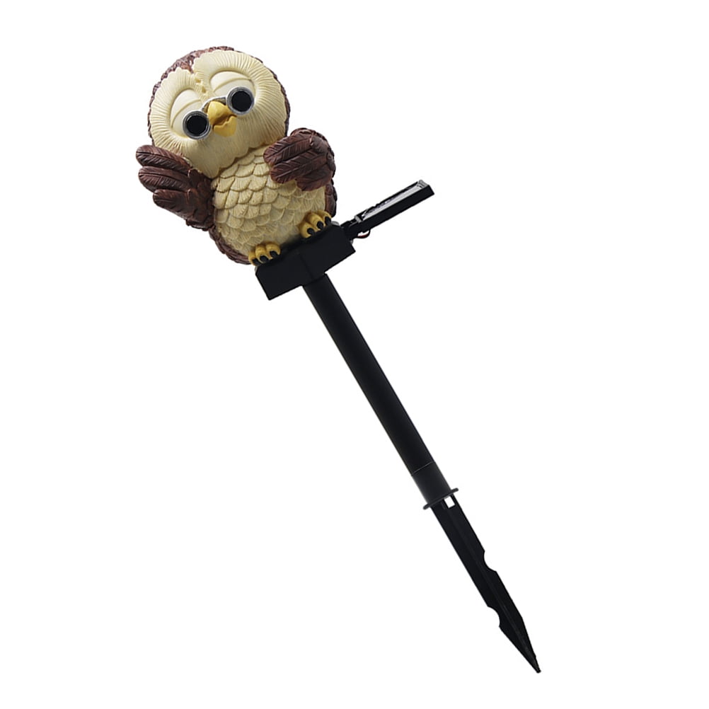 GOOHOCHY Owl Figure Solar LED Light Lovely Solar Garden Light Lawn Path ...