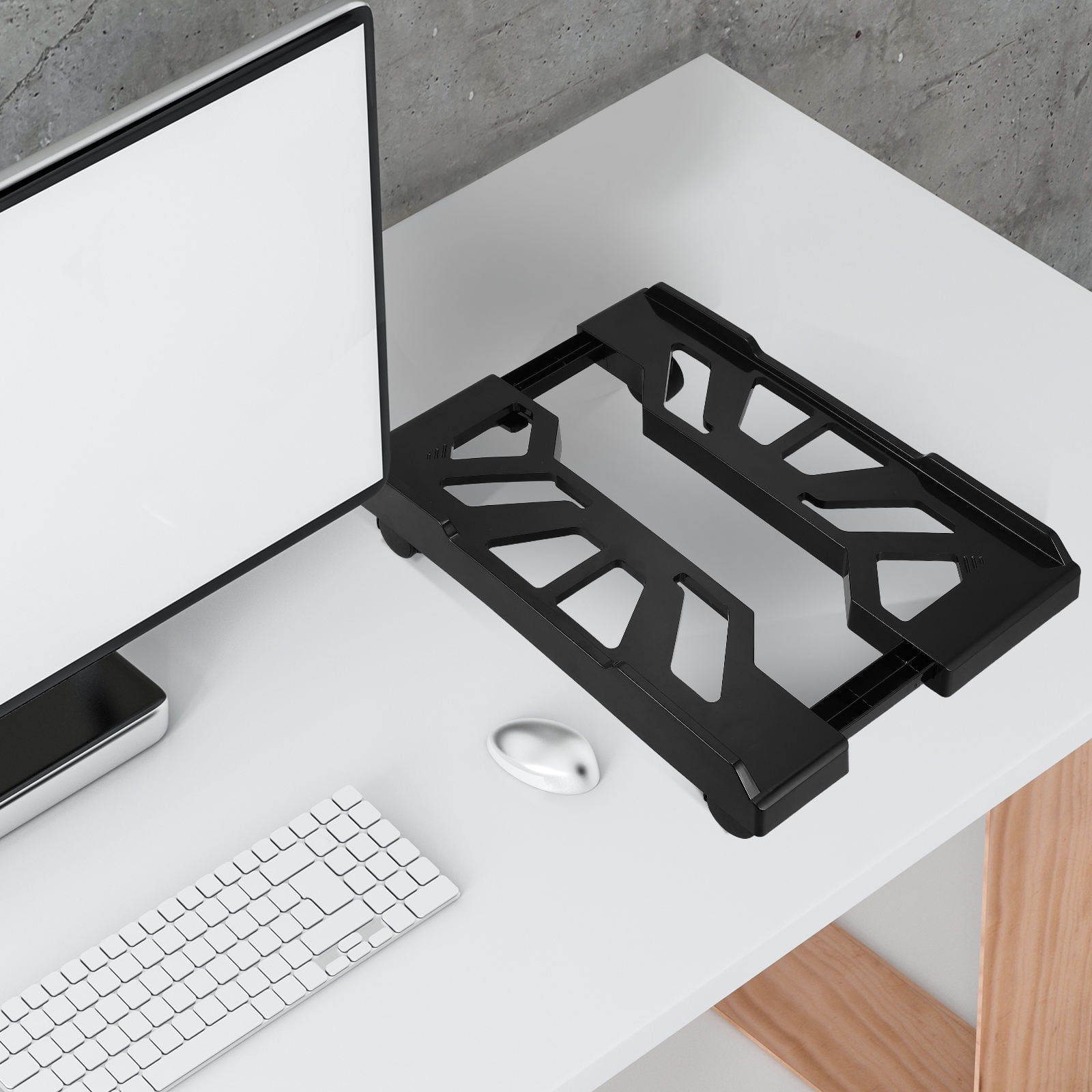 GOOHOCHY PC Stand For Tower Adjustable Computer Stand With Wheels ...