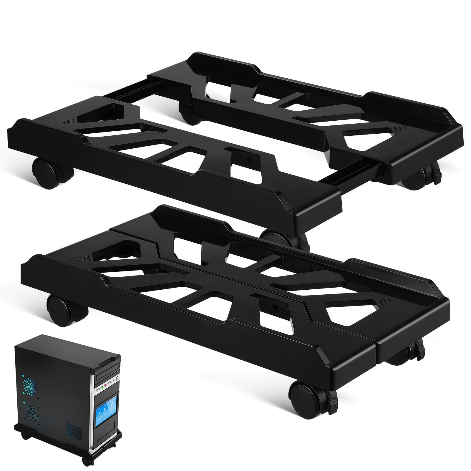 GOOHOCHY PC Tower Stand Under Desk Modern Computer Stand Adjustable CPU ...