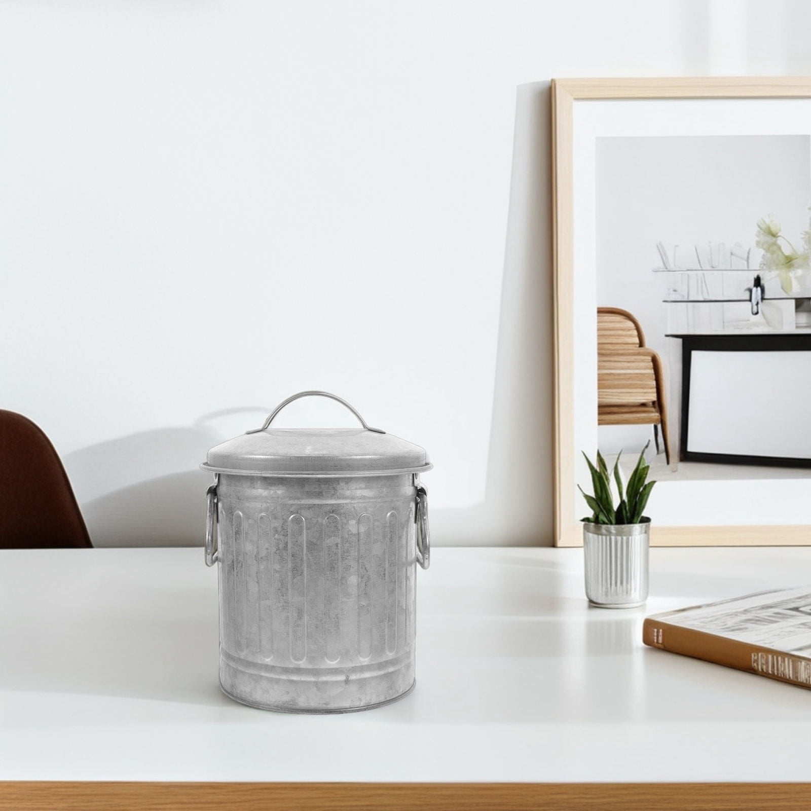GOOHOCHY Pail Desktop Stationery Bucket Decorative Trash Bin Office 18 ...