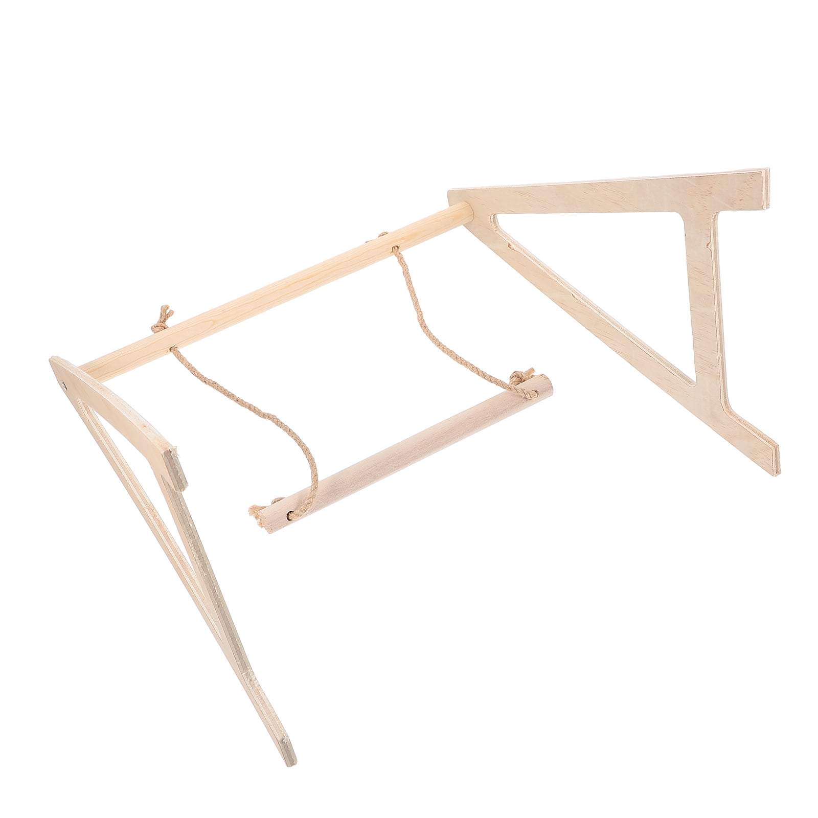 GOOHOCHY Parrot Swing Toy With Stand Wooden Perch For Claw Health And ...
