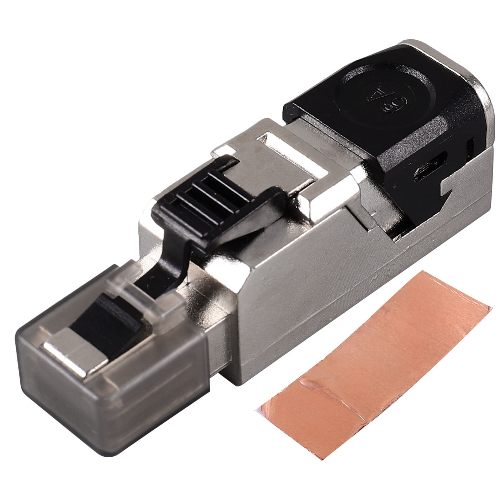 GOOHOCHY Pass Through Modular Plugs Connectors for Ethernet Cable Black ...