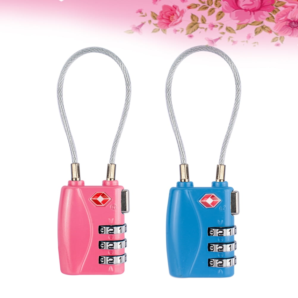 GOOHOCHY Password Padlock TSA Customs Lock Travel Padlock Steel Wire ...
