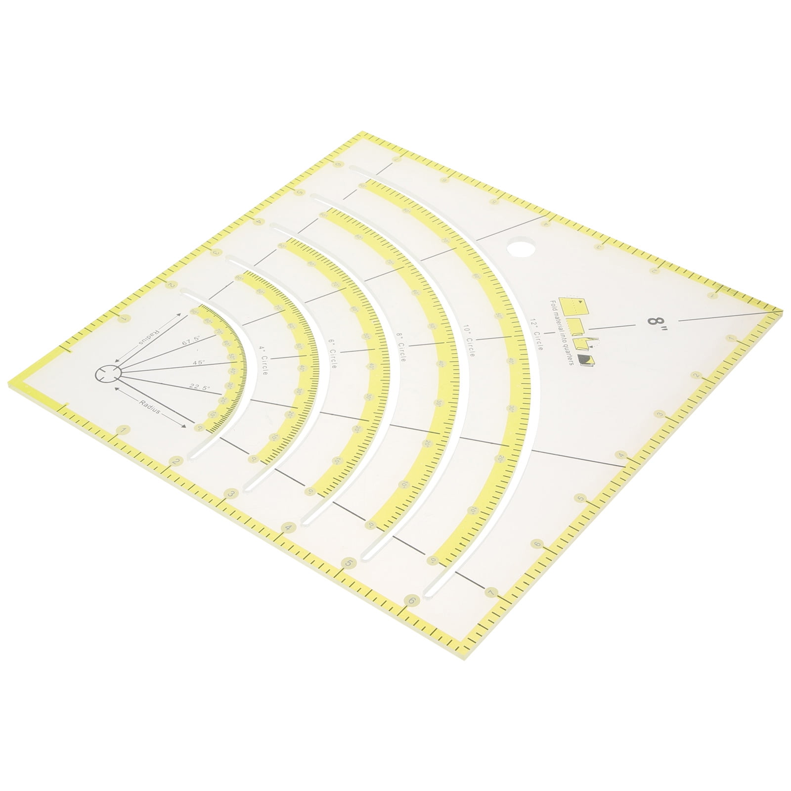 GOOHOCHY Patchwork Ruler Sewing Tools Slotted Quilting for Cutting ...