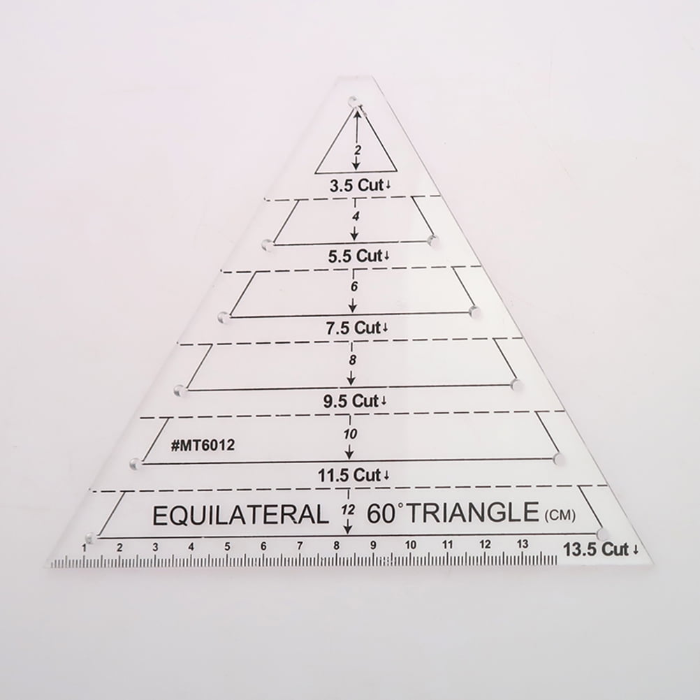 GOOHOCHY Patchwork Rulers 1Pack Transparent Triangle Acrylic For ...
