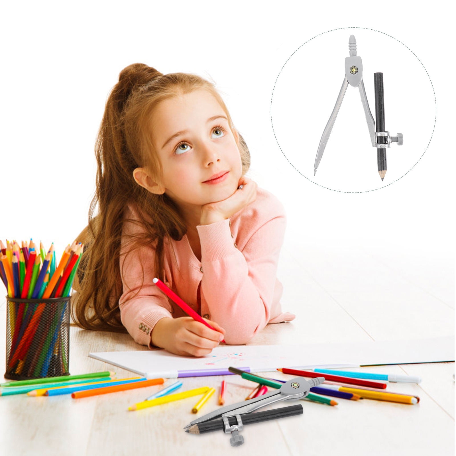 GOOHOCHY Pencil Drawing Compasses Drafting and Drawing Tool Child Work ...