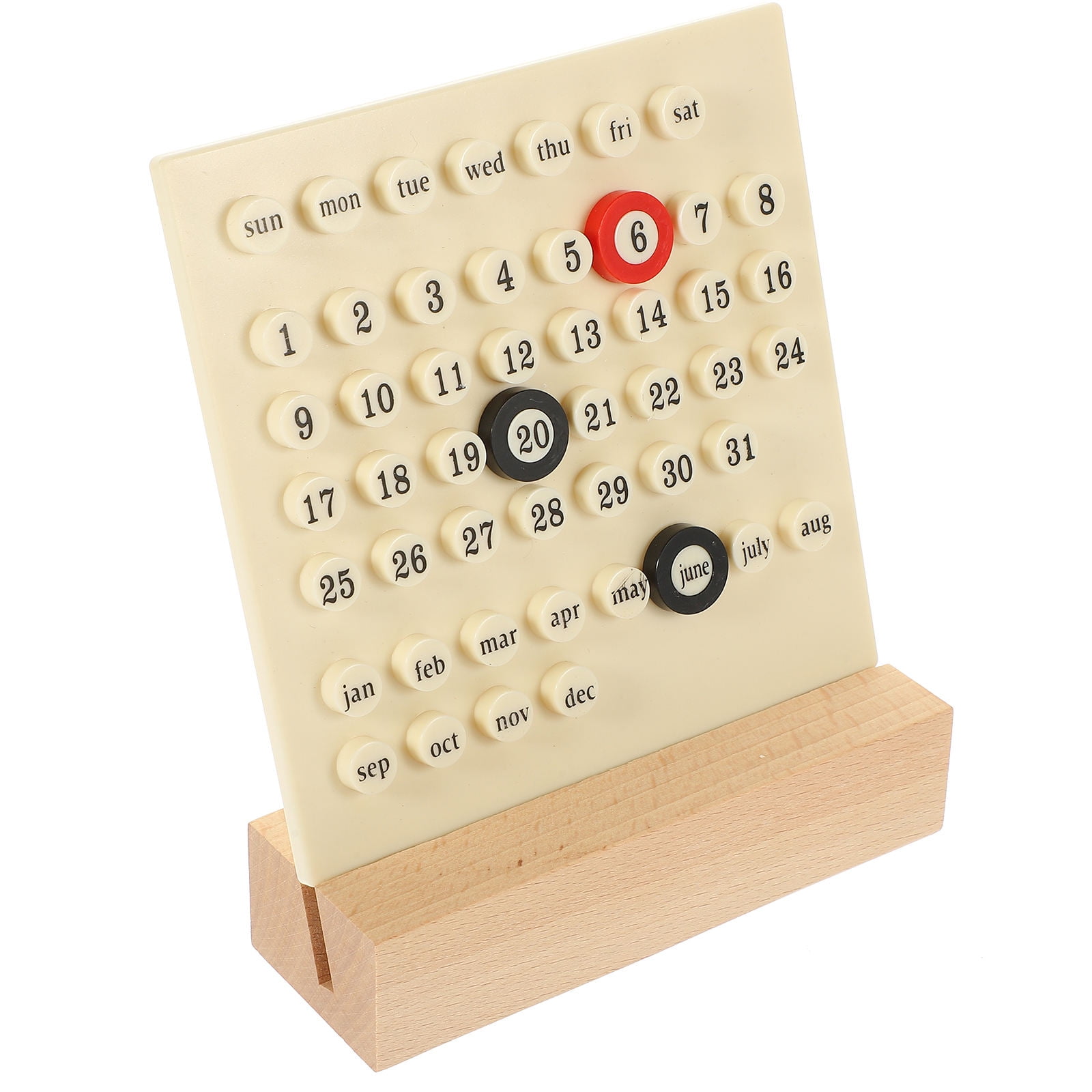 GOOHOCHY Perpetual Calendars Rotate Permanent Classic Desk Space-saving ...