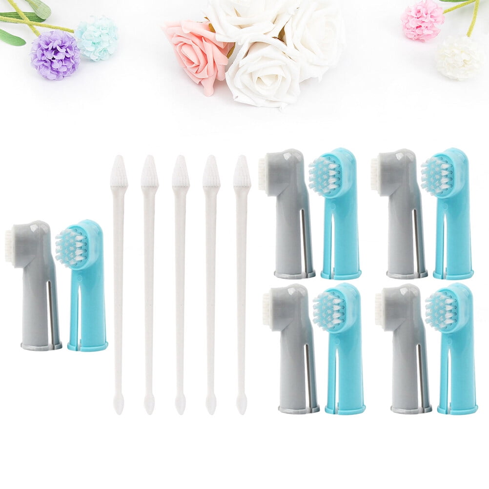 GOOHOCHY Pet Finger Toothbrush Kit with ABS Material for Cleaning Use ...