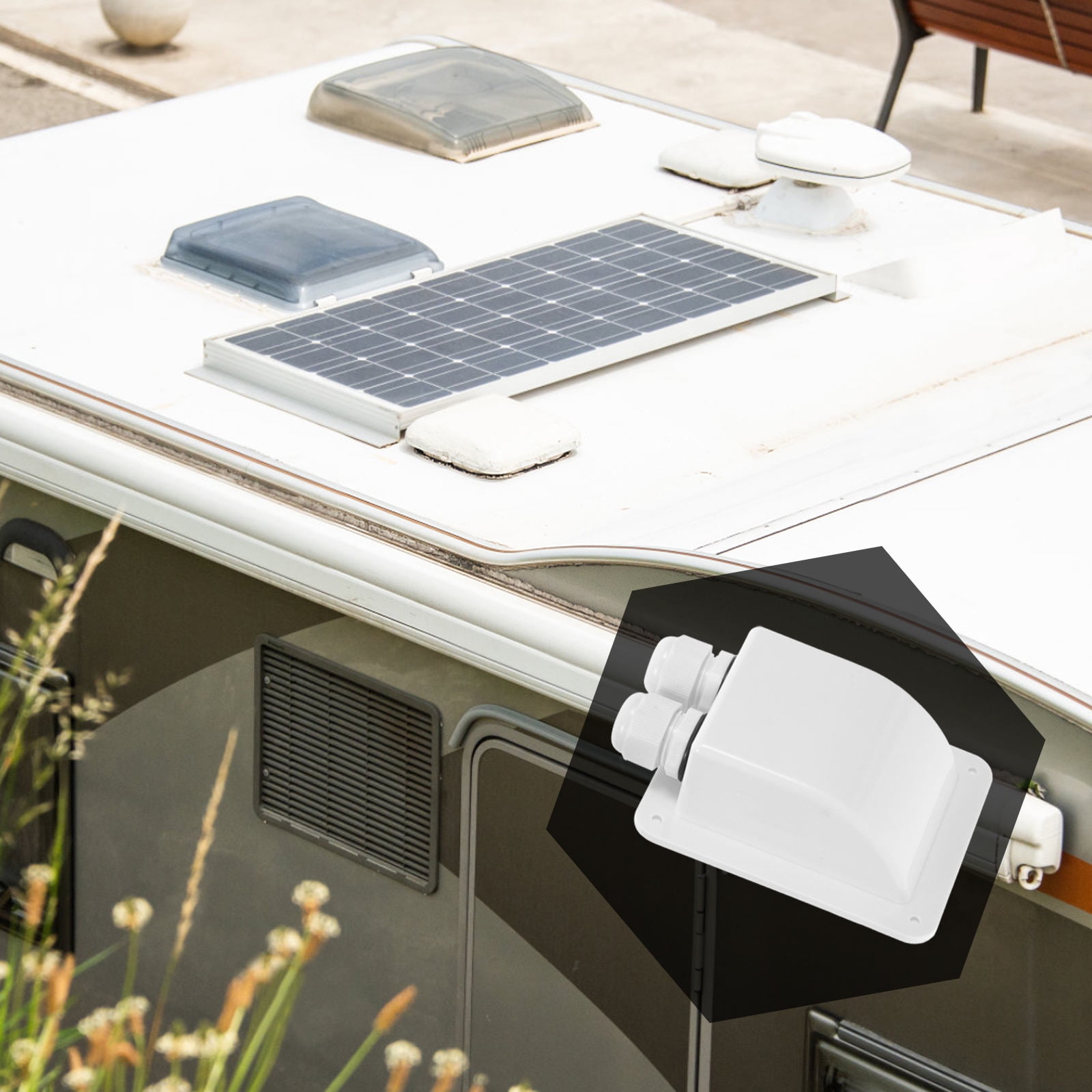 GOOHOCHY Photovoltaic Junction Box Roof Weatherproof Solar Panel Wiring ...