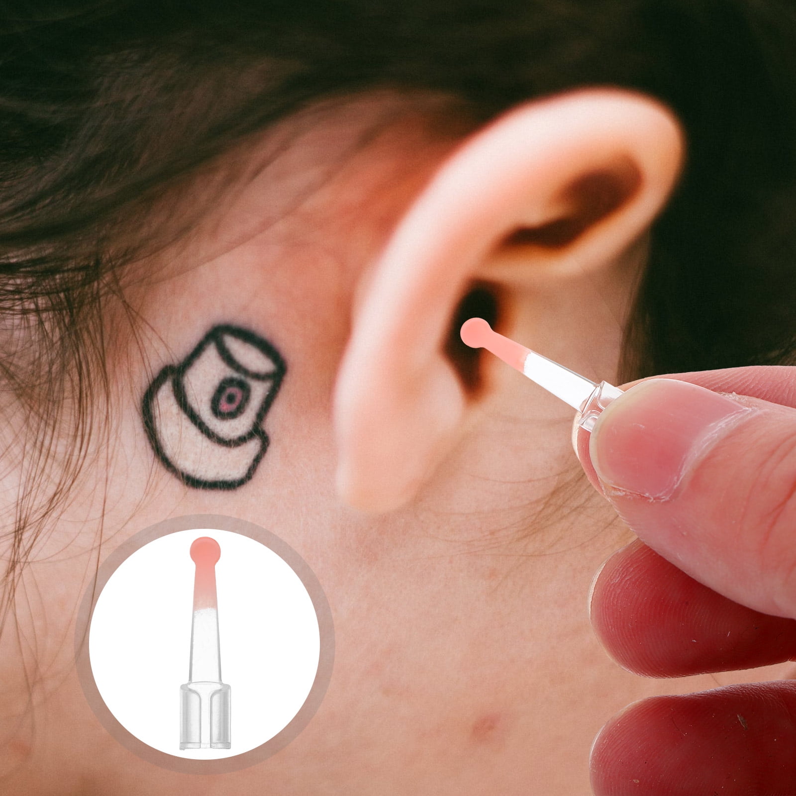 GOOHOCHY Pink Earwax Removal Tips with Visible Design for Daily Use ...