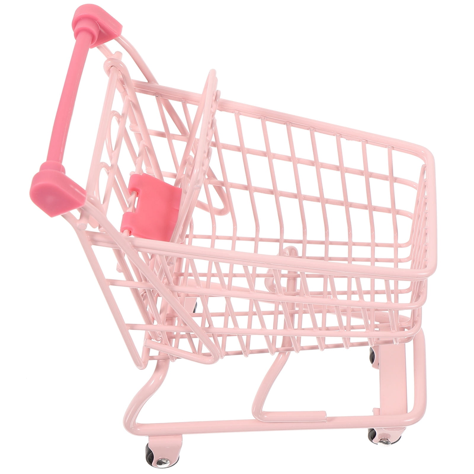 GOOHOCHY Pink Mini Shopping Cart for Decoration Made of Iron Ideal ...