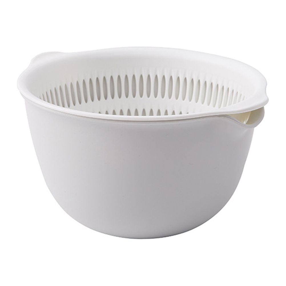 GOOHOCHY Plastic Colander for Washing Use with Double Layer Design 2in1 ...