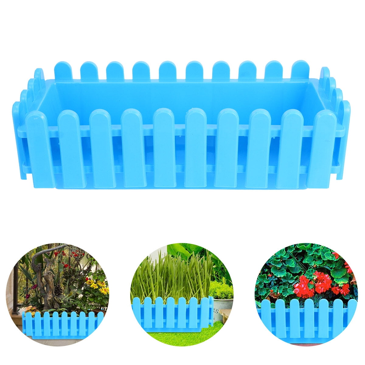 GOOHOCHY Plastic Flower Pot Fence Garden Edging Pots Planter Fences ...