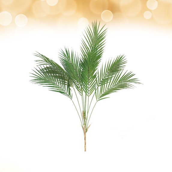 GOOHOCHY Plastic Palm Leaves Green Plant Decor for Desk Use Handmade ...