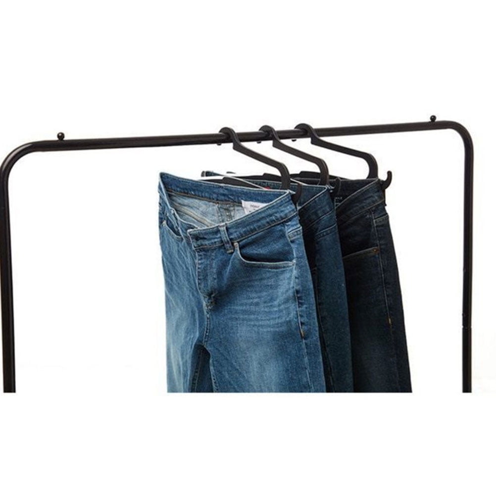 GOOHOCHY Plastic Pants Hanger Rack for Jeans Hanging Portable Organizer ...