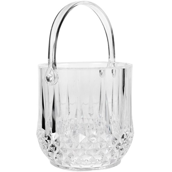 GOOHOCHY Plastic Transparent Ice Bucket Handy Ice Container Portable ...