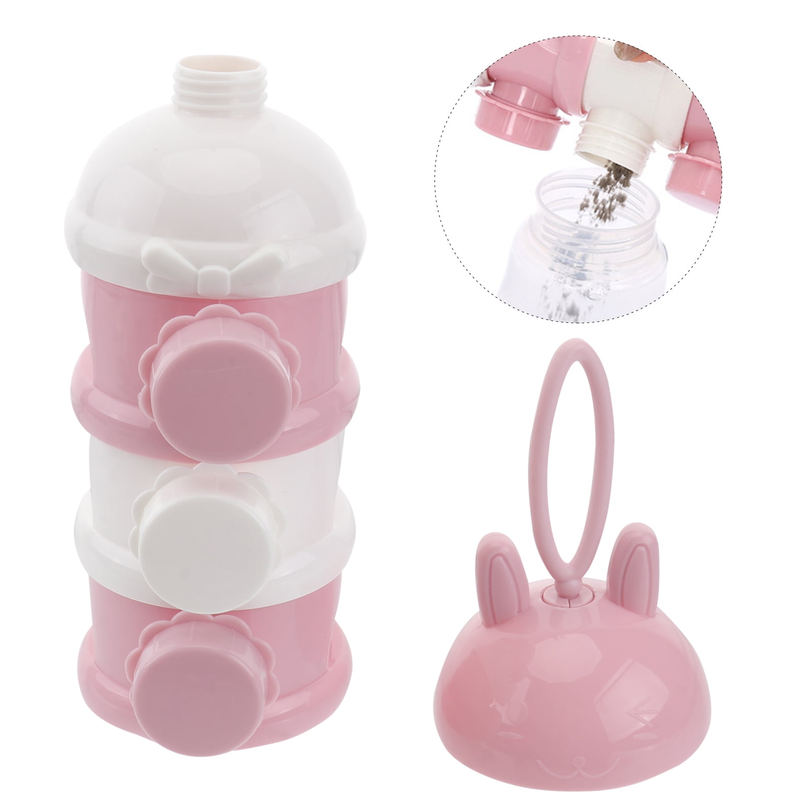 GOOHOCHY Portable Baby Formula Container in Pink Foodgrade PP Material ...