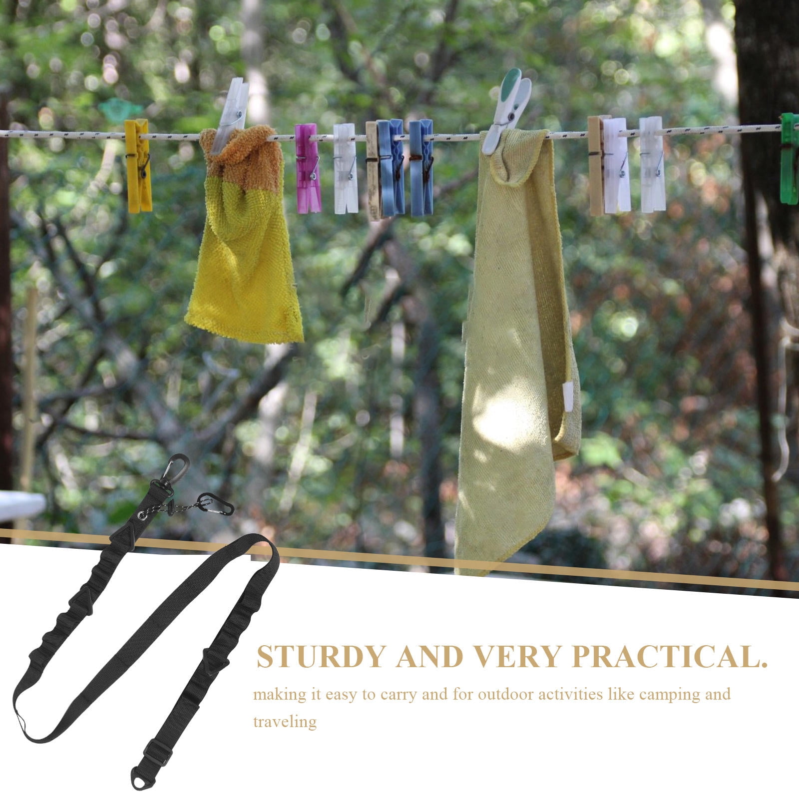 GOOHOCHY Portable Clothes Drying Rope Outdoor Clothesline for Camping ...