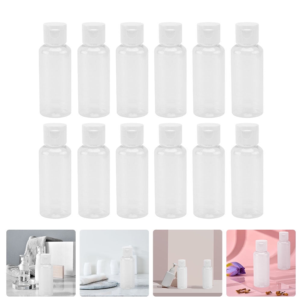 GOOHOCHY Portable Refillable Plastic Bottle for Storage White Compact ...