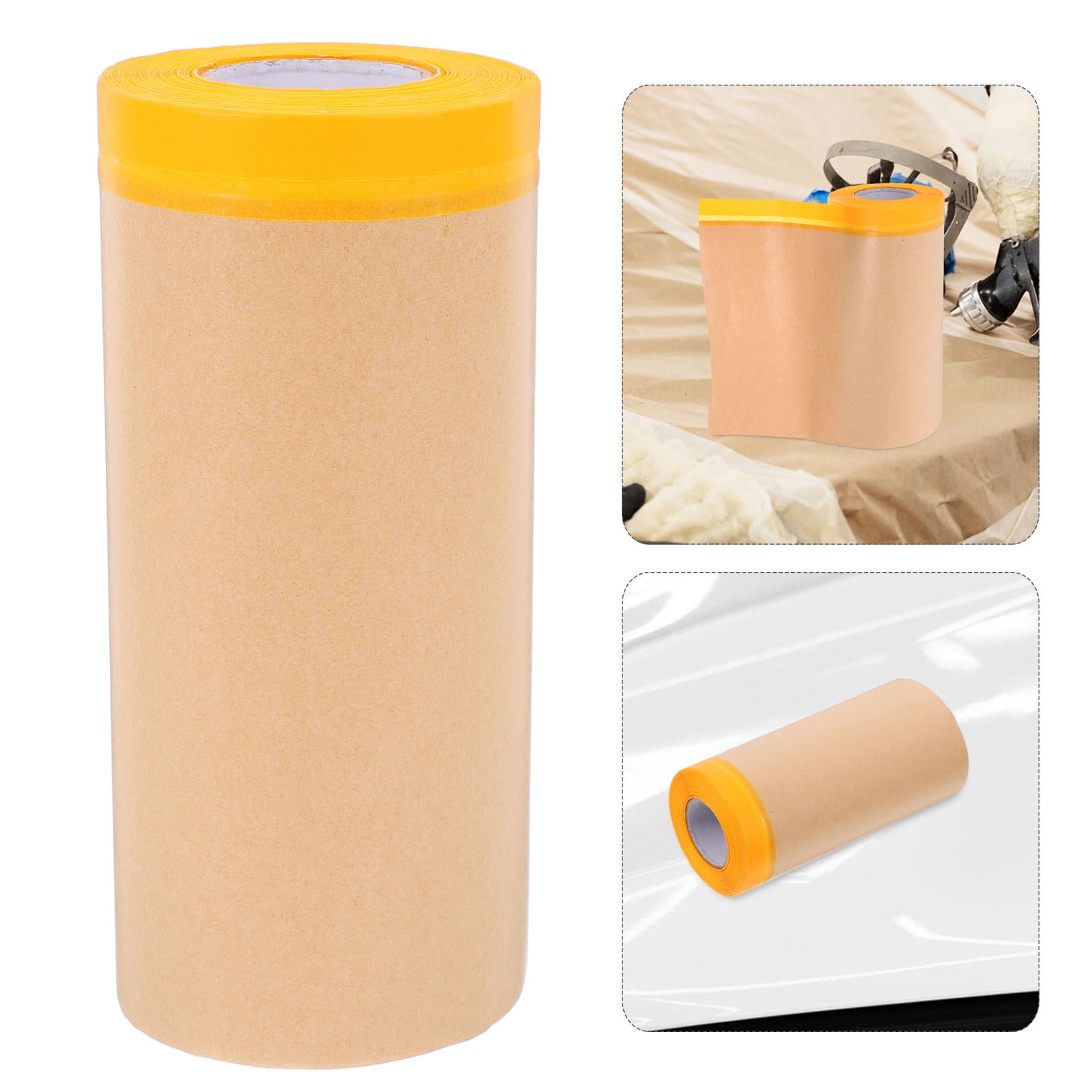 GOOHOCHY Pre-Taped Masking Paper For Painting Kraft Paper Automotive ...