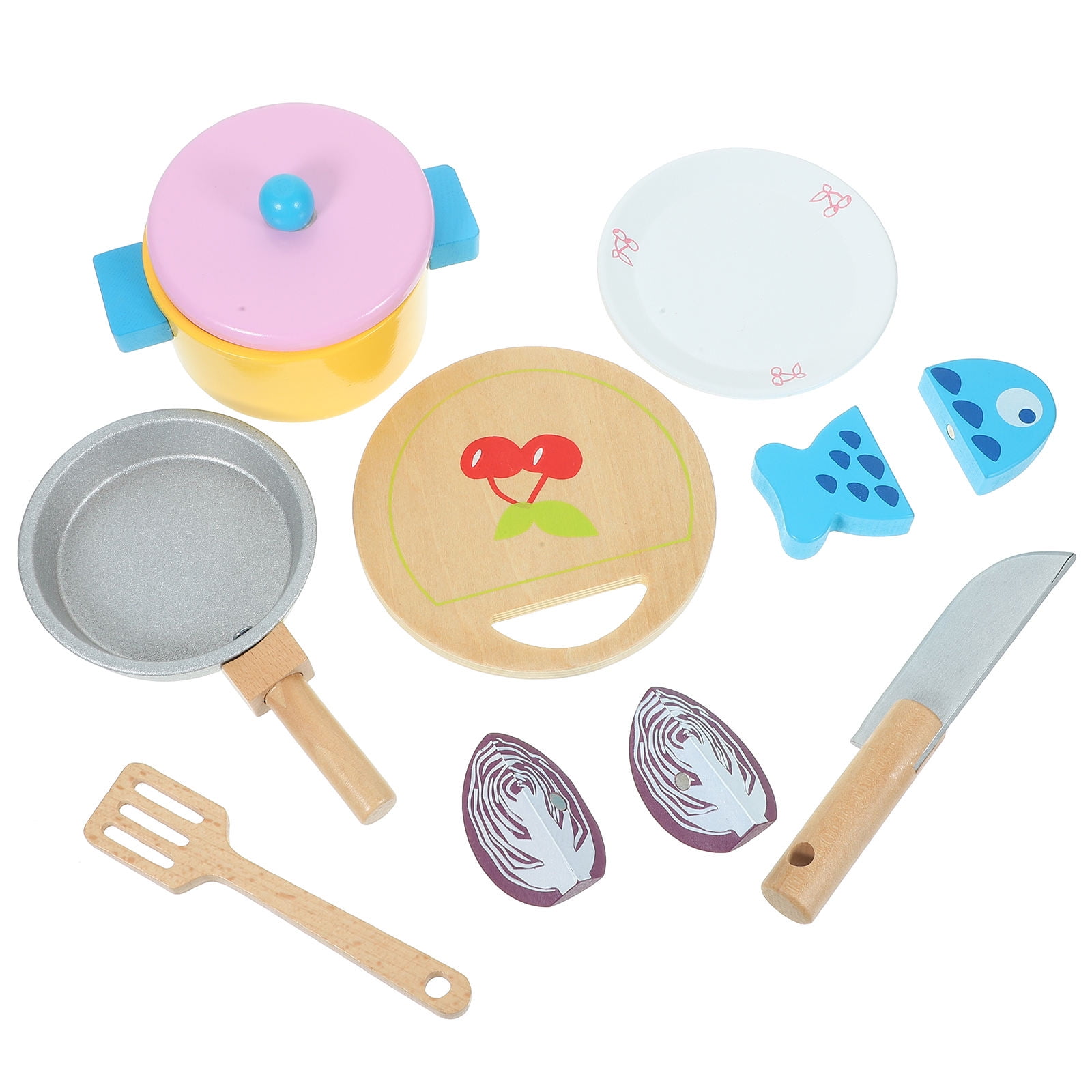 GOOHOCHY Pretend Play Cookware Kits 1 Set Realistic Style Mini Kitchen ...