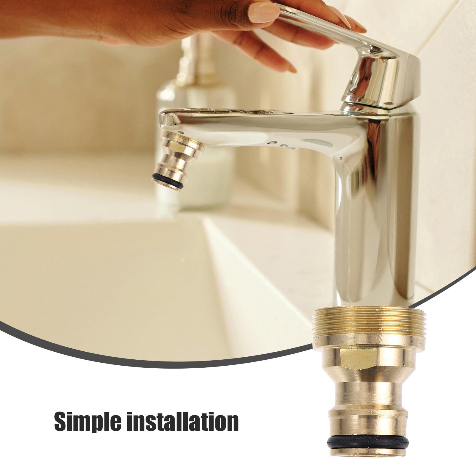 GOOHOCHY Quick Connect Adapter Brass Male Thread Faucet Hose Nozzle For ...