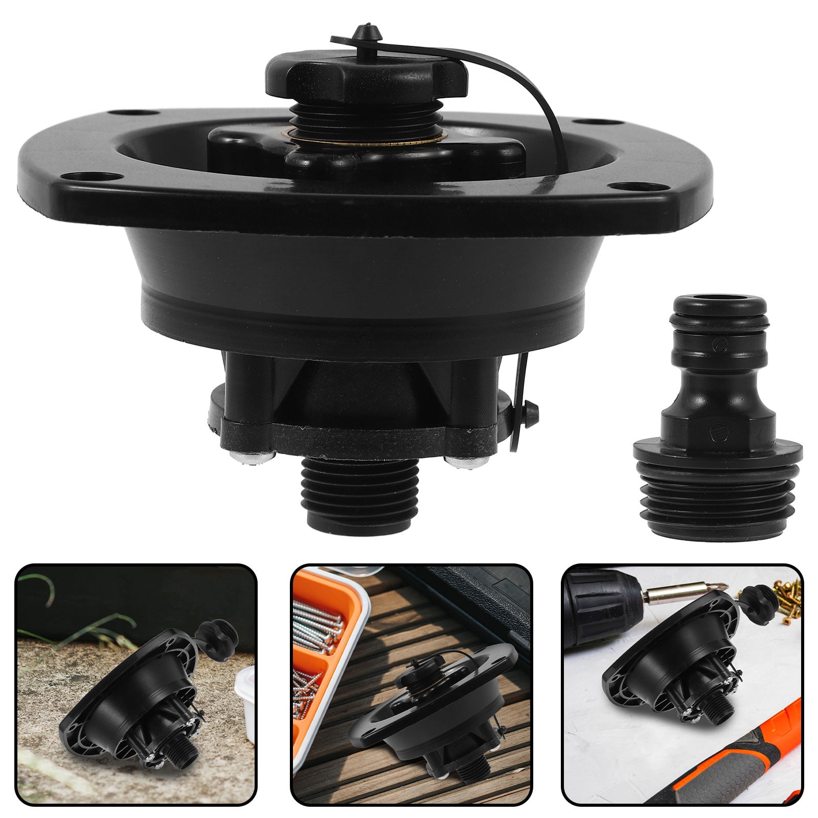 FUTUREORYY Water Inlet Rv RV Water Inlet Kit Black 1Pack 4.52x4.52x3 ...