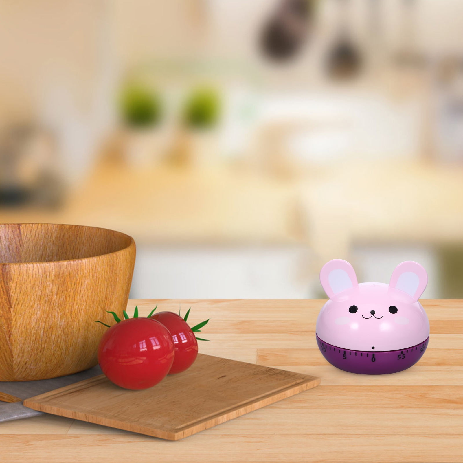 GOOHOCHY Rabbit Timer Cartoon Wind Up Timer Animal Alarm Clocks Cute ...