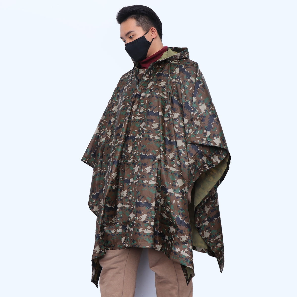 GOOHOCHY Rain Coat Waterproof Cloak Coats Jackets for Men Fishing Man ...