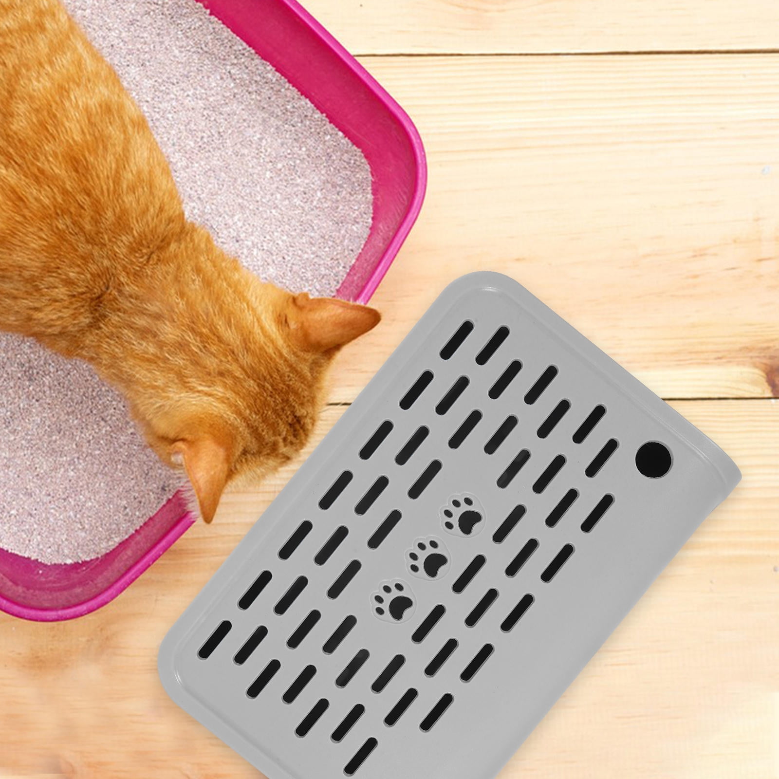 GOOHOCHY Ramp Litter Box Plastic Ramp Filter Designed Step Pedal Cats ...