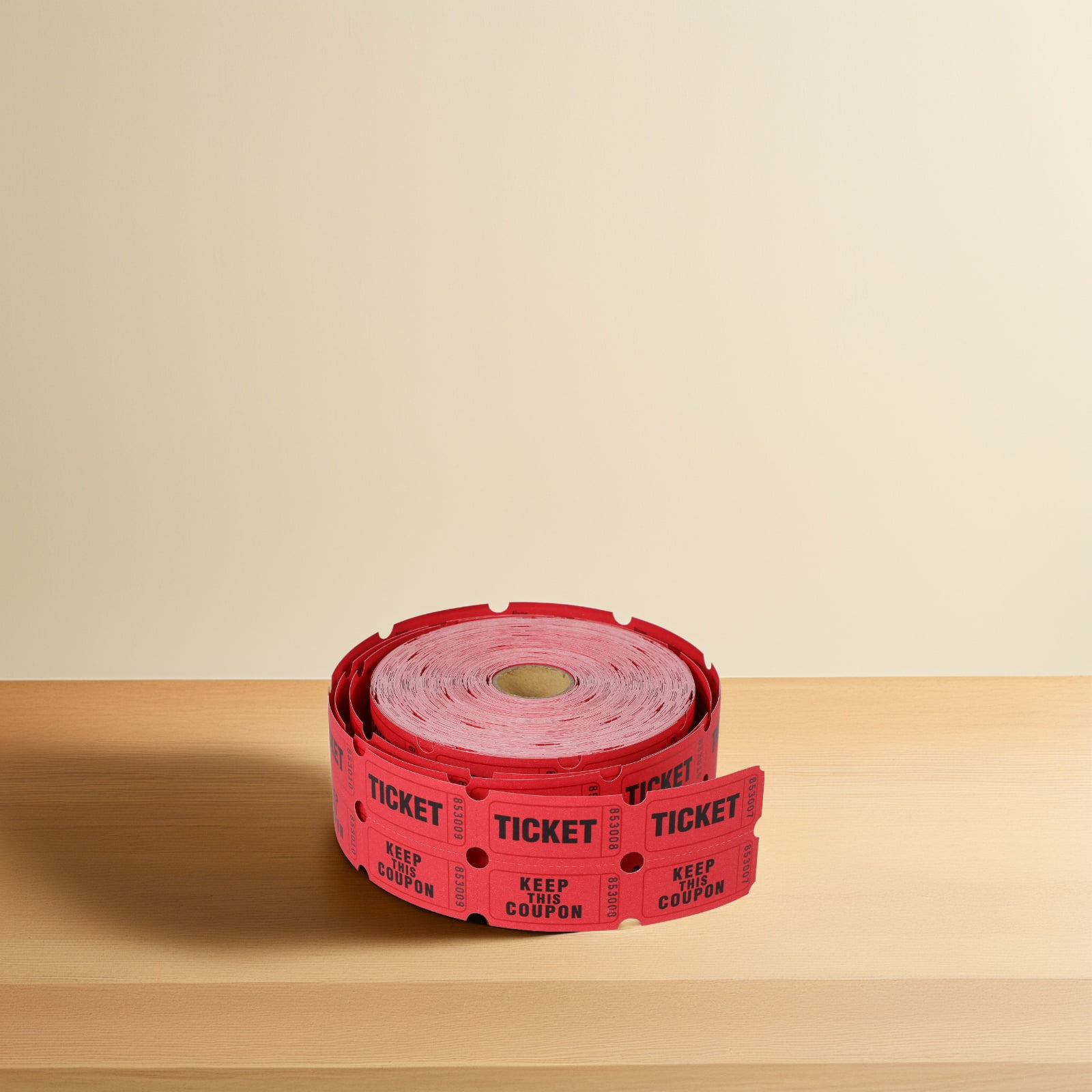 GOOHOCHY Red Coated Paper Ticket Roll for Parties with Perforated ...