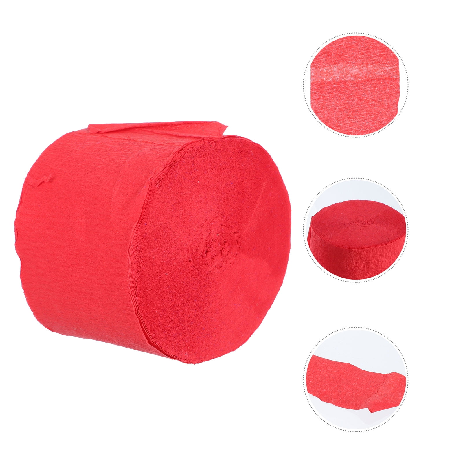 Mobutofu Party Crepe Paper Streamers Red 8Pack 98x1.8in - Walmart.com