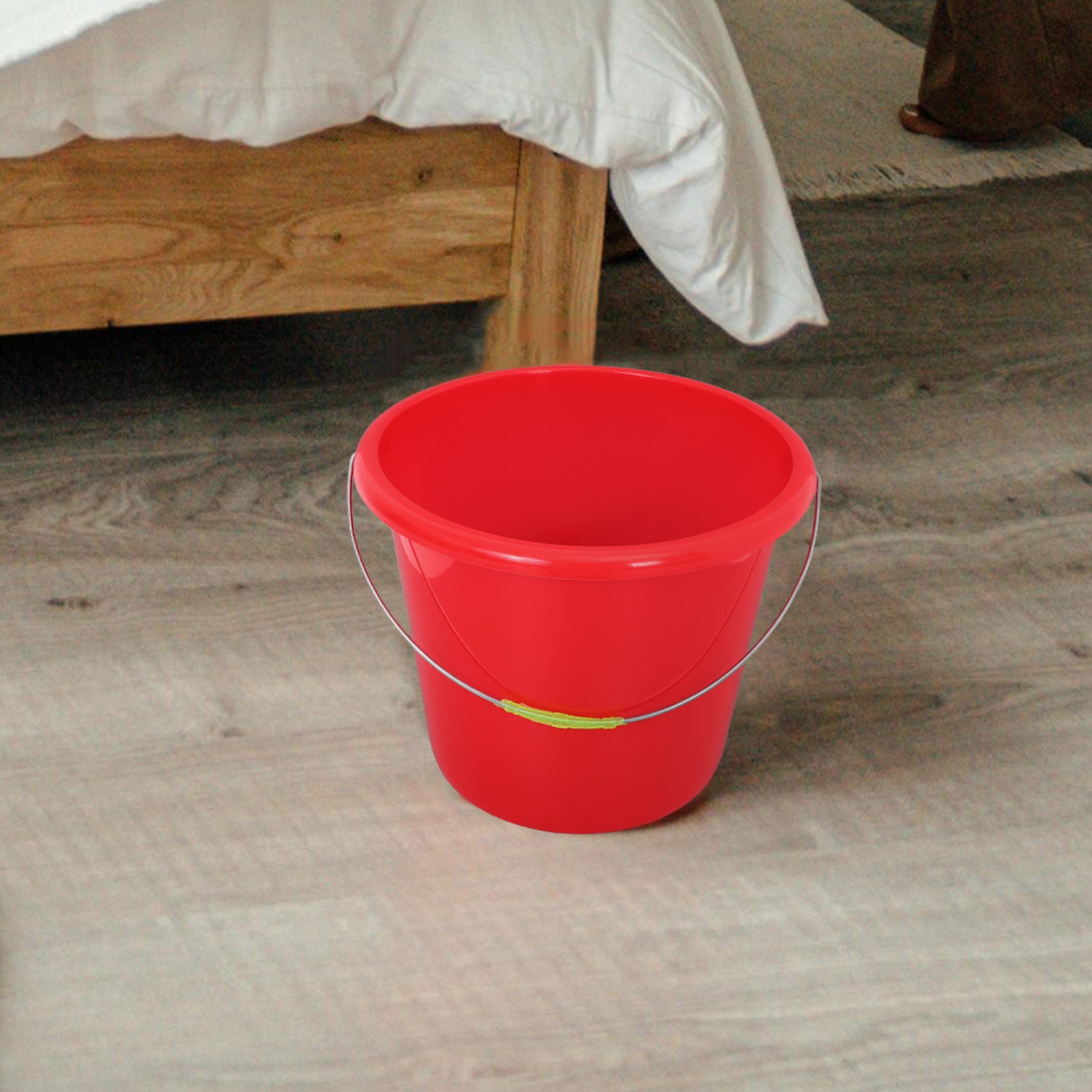 GOOHOCHY Red Plastic Utility Bucket with Comfortable Handle and Unique ...