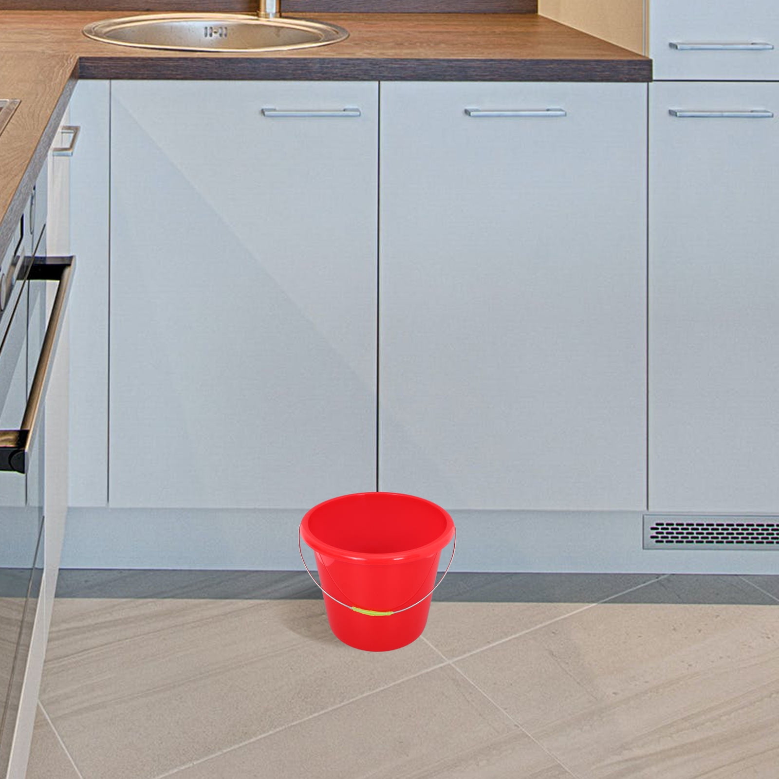 GOOHOCHY Red Plastic Utility Water Pail with Handle for Storage ...