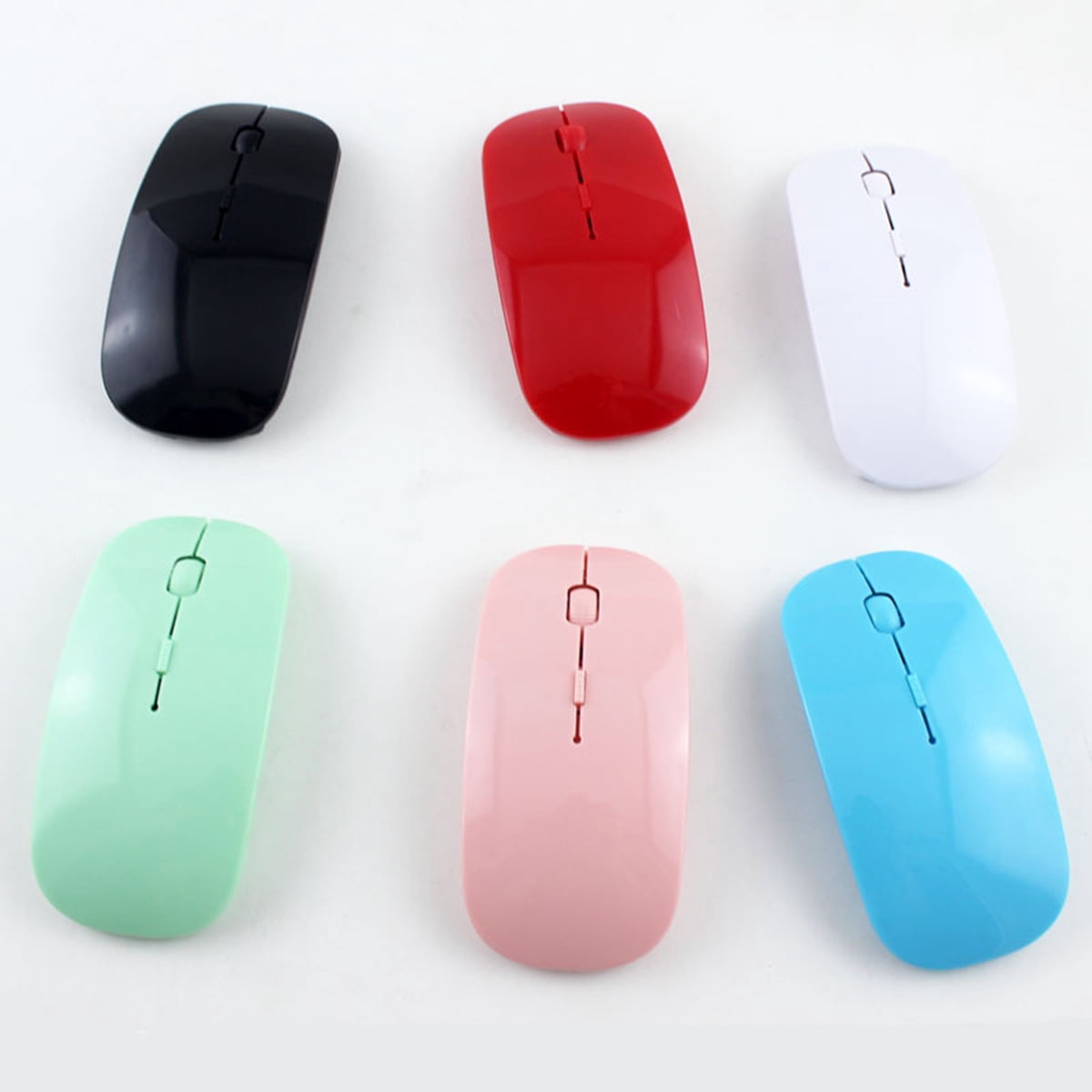 GOOHOCHY Red Wireless Optical Mouse for Computer Use with Mini Nano ...