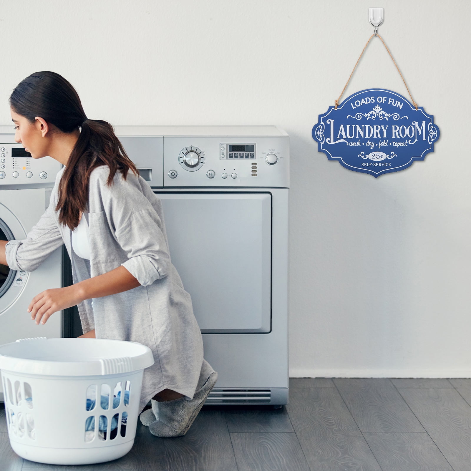 GETAJGHSD Homeowners Laundry Room Decor Wooden Laundry Sign 1Pack ...