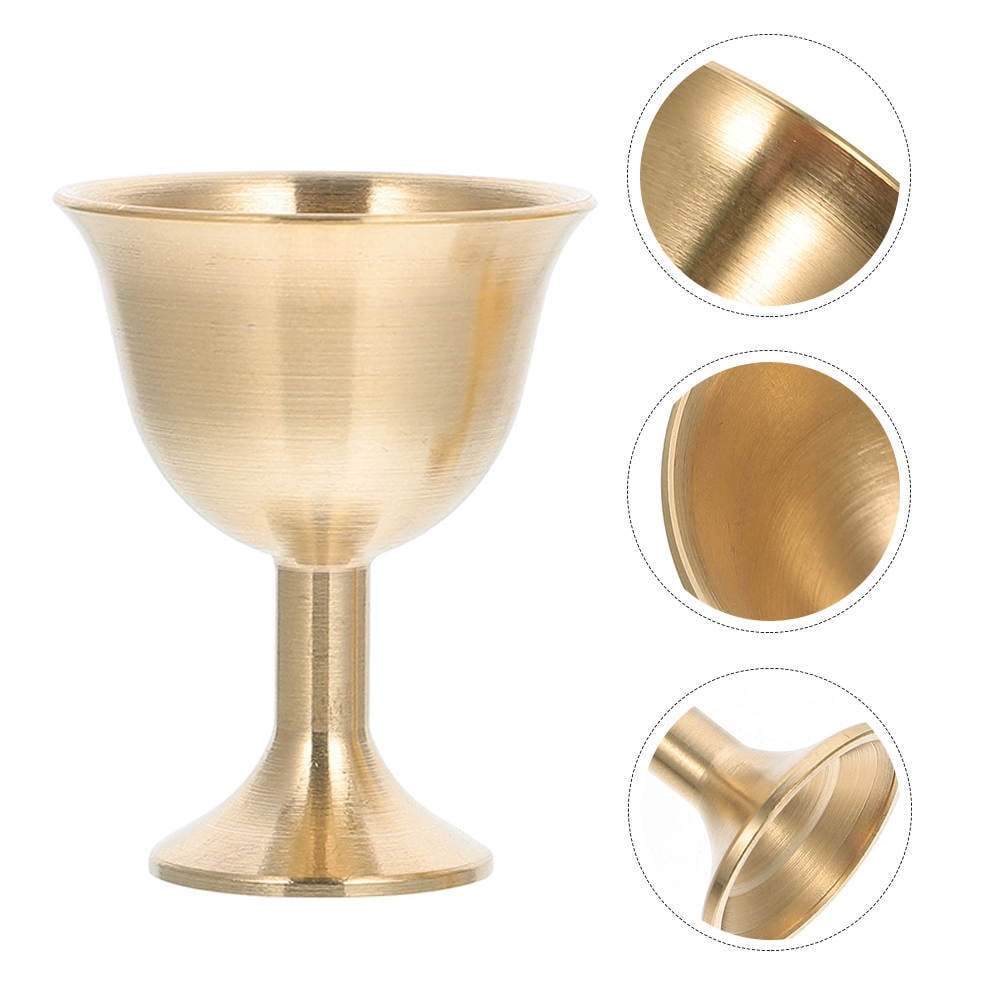 GOOHOCHY Retro Temple Cup Brass Chalice Cup Elegant Wine Goblet Pretty ...