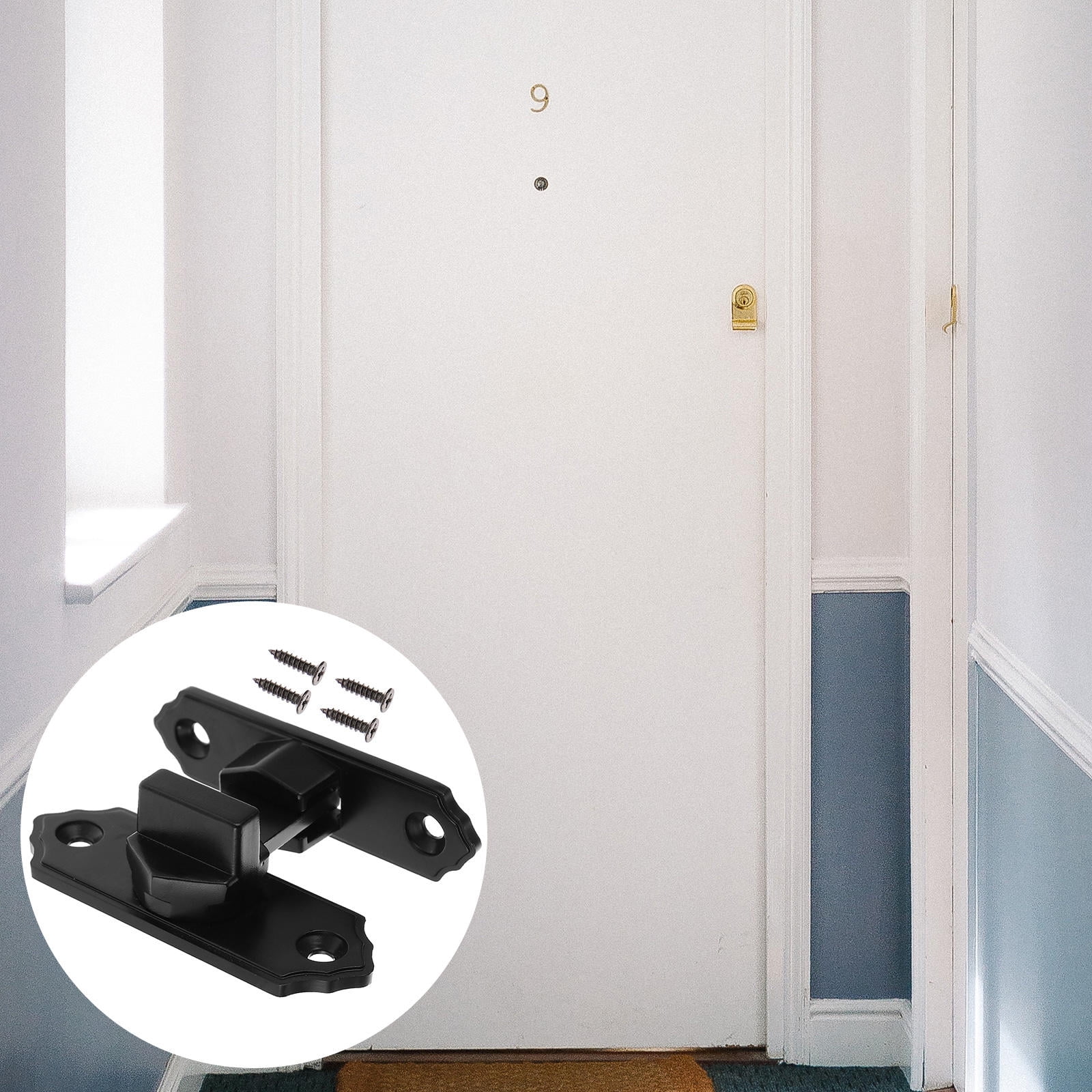 GOOHOCHY Right Angle Gate Latch for Home Black Zinc Alloy Door Lock ...