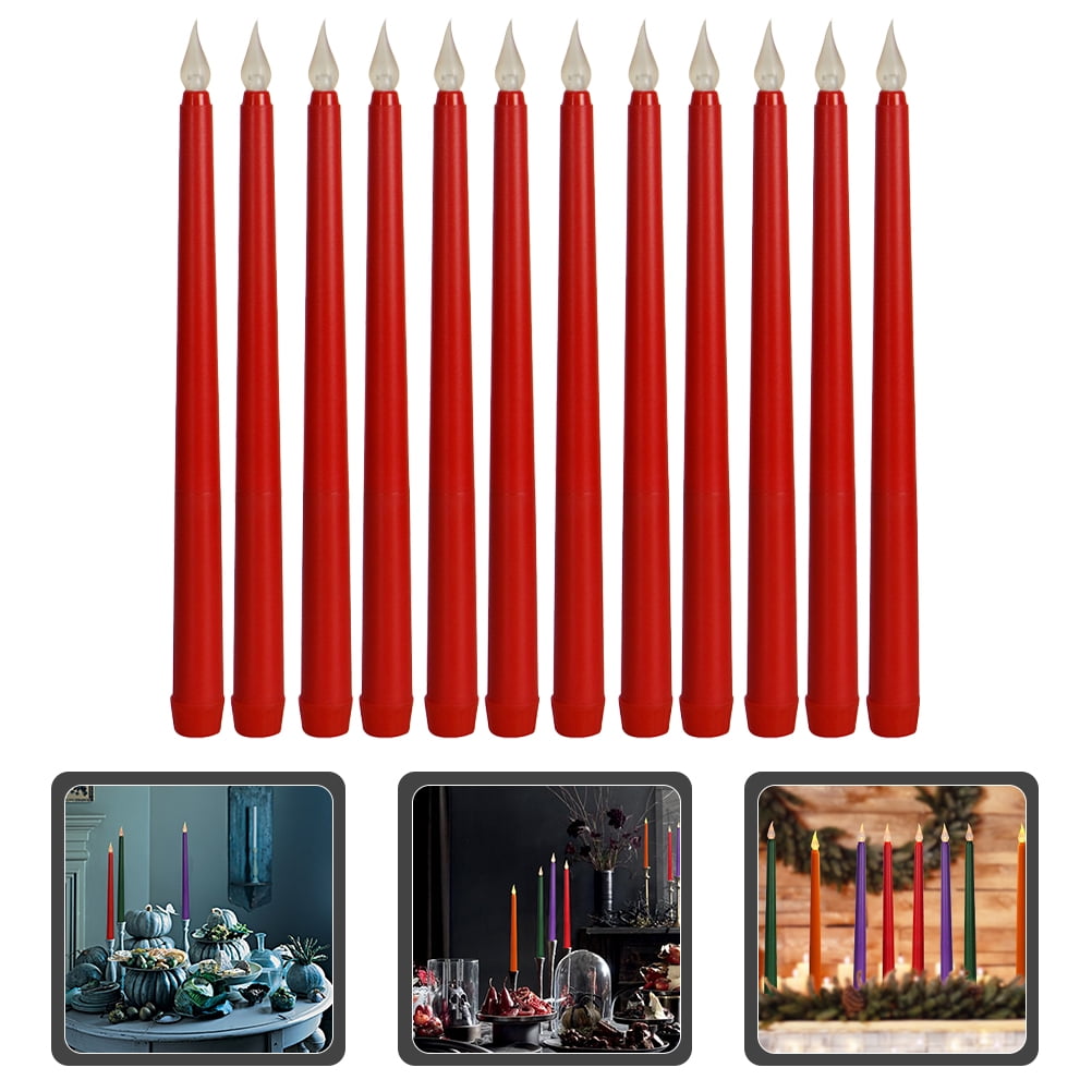 GOOHOCHY Romantic Atmosphere Battery Operated LED Taper Candles for ...
