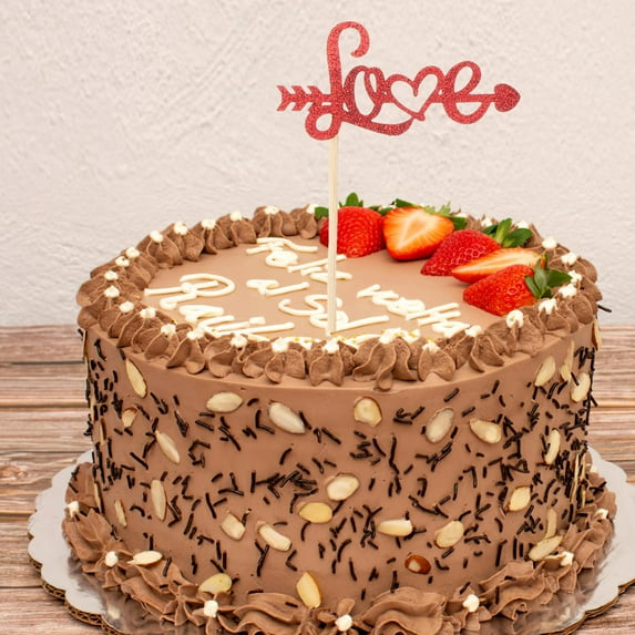 GOOHOCHY Romantic Heart cake Toppers for Wedding Bridal Shower Party ...